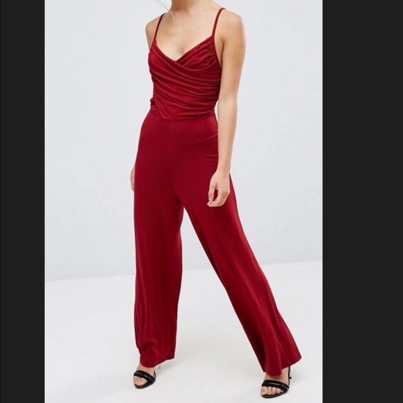 ASOS | Other | Wine Red Asos Jumpsuit | Poshmark